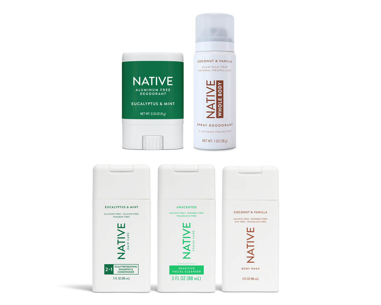 Native Deodorant | Mini (Travel Size) | Cruelty Free & Paraben Free